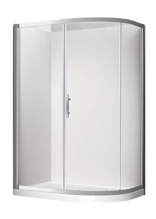 Coromandel 1200X900 Corner Single Sliding Door Round Shower in Chrome ...