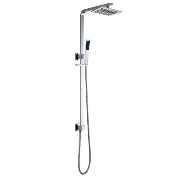 Remarkable Square Shower Column Top Inlet in Brushed Nickel | Crown ...