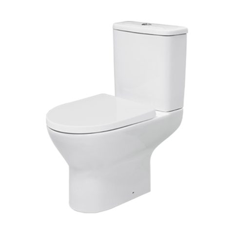EOS Rimless Flush Close Coupled Toilet Suite | Crown Bathrooms